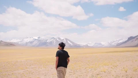 4K Rear view shot of a Happy Indian male... | Stock Video | Pond5