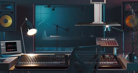 4K Recording Studio Virtual Set Backgrou... | Stock Video | Pond5