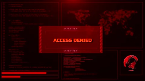 4K Red alert System hack security breach... | Stock Video | Pond5