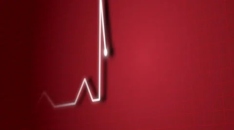 4k red animated ekg display, uhd stock v... | Stock Video | Pond5