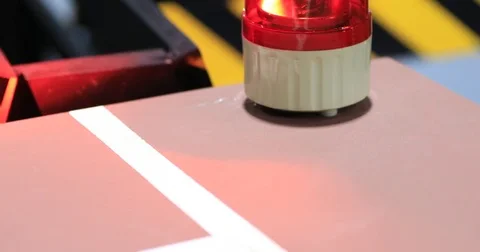 4K - Red emergency flasher with crowd of... | Stock Video | Pond5