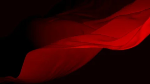 4k Red wavy silk fabric in wind,seamless... | Stock Video | Pond5