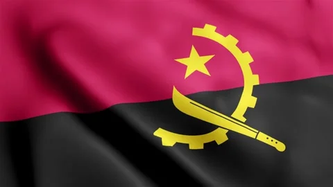 4k render Angola Flag video waving in wi... | Stock Video | Pond5
