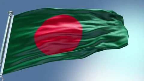 4k render Bangladesh Flag video waving i... | Stock Video | Pond5