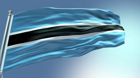 4k render Botswana Flag video waving in ... | Stock Video | Pond5