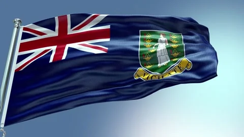 4k render British Virgin Islands Flag vi... | Stock Video | Pond5