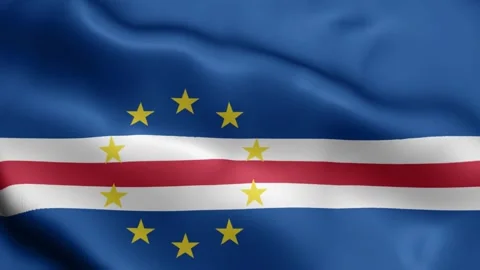 4k render Cabo Verde Flag video waving i... | Stock Video | Pond5