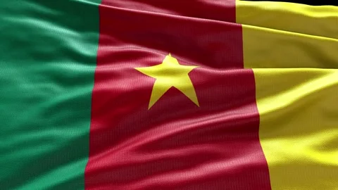 4k render Cameroon Flag video waving in ... | Stock Video | Pond5
