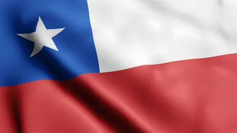 4k render Chile Flag video waving in win... | Stock Video | Pond5
