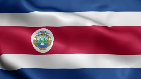 4k render Costa Rica Flag video waving i... | Stock Video | Pond5