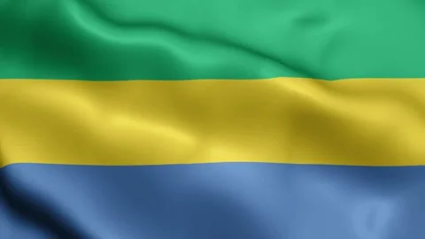 4k render Gabon Flag video waving in win... | Stock Video | Pond5