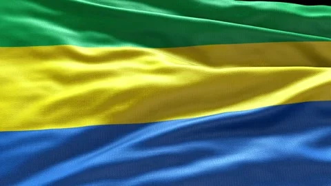 4k render Gabon Flag video waving in win... | Stock Video | Pond5