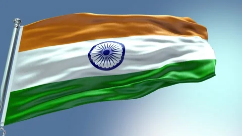 4k render India Flag video waving in win... | Stock Video | Pond5