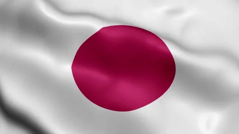 4k render Japan Flag video waving in win... | Stock Video | Pond5