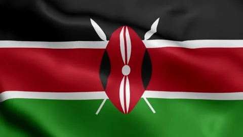 4k render Kenya Flag video waving in win... | Stock Video | Pond5