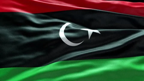4k render Libya Flag video waving in win... | Stock Video | Pond5