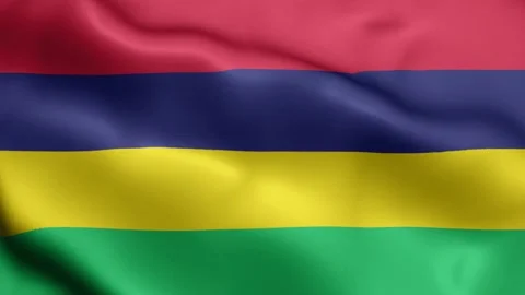 4k render Mauritius Flag video waving in... | Stock Video | Pond5