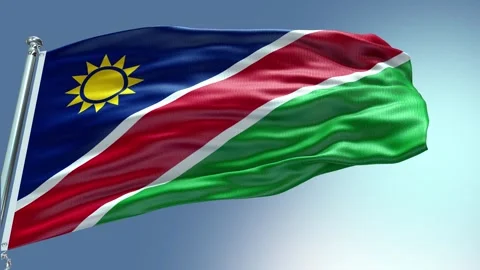 4k render Namibia Flag video waving in w... | Stock Video | Pond5