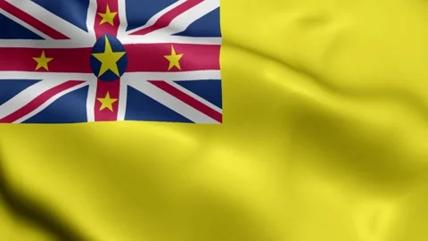 4k render Niue Flag video waving in wind... | Stock Video | Pond5