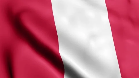 4k render Peru Flag video waving in wind... | Stock Video | Pond5
