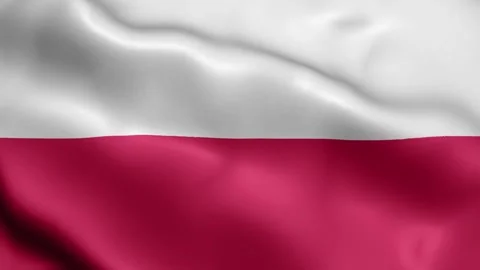4k render Poland Flag video waving in wi... | Stock Video | Pond5