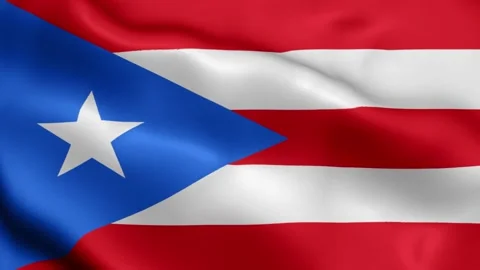 4k render Puerto Rico Flag video waving ... | Stock Video | Pond5