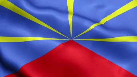 4k render RÃ©union Flag video waving i... | Stock Video | Pond5