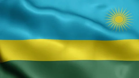 4k render Rwanda Flag video waving in wi... | Stock Video | Pond5