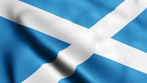4k render Scotland Flag video waving in ... | Stock Video | Pond5