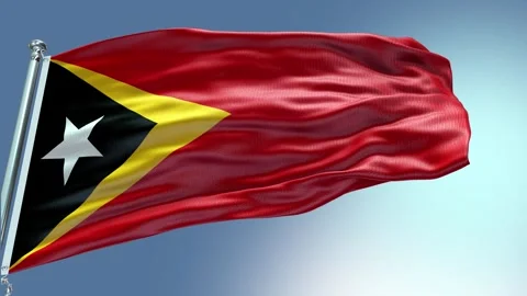 4k render Timor-Leste Flag video waving ... | Stock Video | Pond5