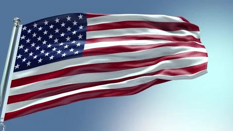 4k render United States Flag video wavin... | Stock Video | Pond5