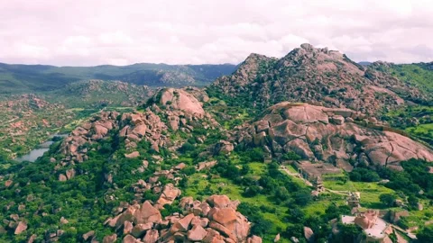 4K resolution aerial view of Chitradurga... | Stock Video | Pond5