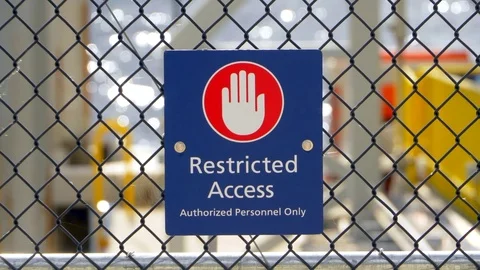 4K Restricted Access Sign, No Entry Stop... | Stock Video | Pond5