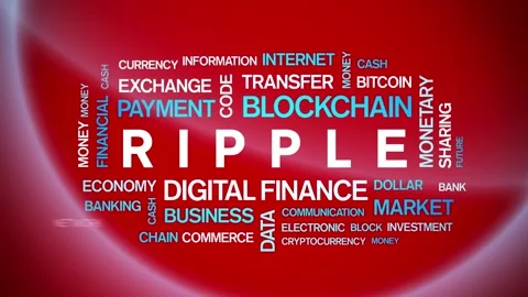 4k Ripple Animated Tag Word Cloud,XRP Te... | Stock Video | Pond5