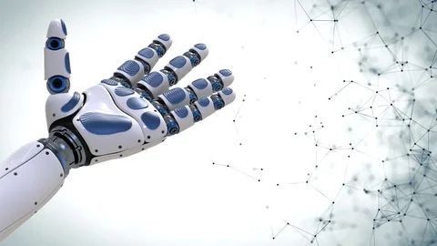 4K. Robot Arm.Robotic hand in motion on ... | Stock Video | Pond5