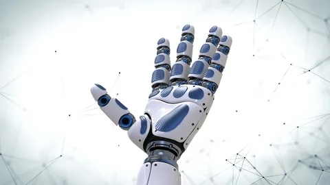 4K. Robot Arm.Robotic hand in motion on ... | Stock Video | Pond5