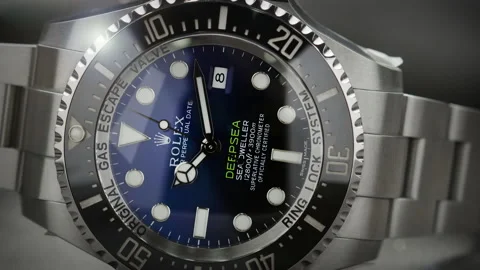 4K - Rolex Watch Extreme Close Up with L... | Stock Video | Pond5