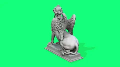 4k Rotating statue on green screen - an... | Stock Video | Pond5