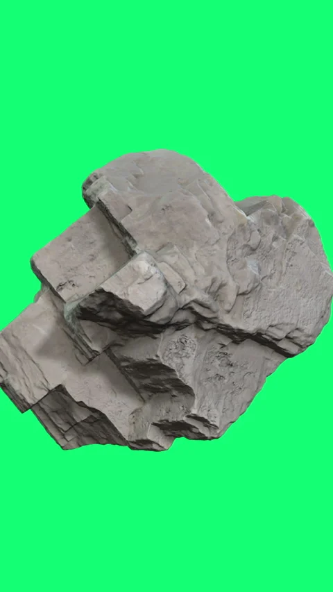 4k Rotating stone on green screen - vert... | Stock Video | Pond5