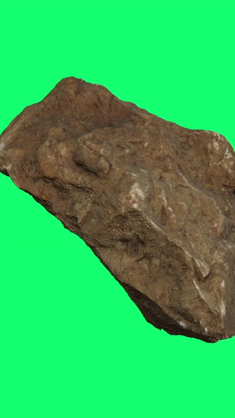 4k Rotating stone on green screen - vert... | Stock Video | Pond5