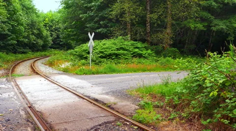 Rural Train Intersection Stock Video Footage | Royalty Free Rural Train ...