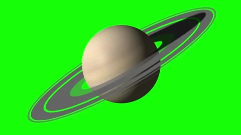 4k Saturn Planet Green Screen, Saturn in... | Stock Video | Pond5