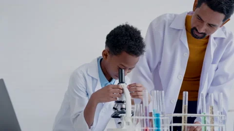 4K, school children in science classroom... | Stock Video | Pond5