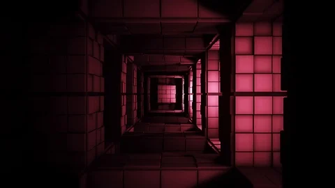 4K Sci-FI Minimalist Creepy Cube Labyrin... | Stock Video | Pond5