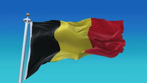 4k Seamless Belgium flag waving in wind. | Stock Video | Pond5