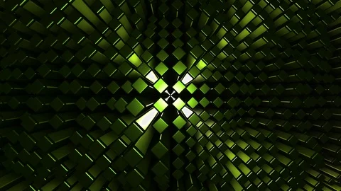 4K Seamless loop metallic cubic terrain | Stock Video | Pond5