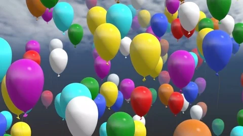 4K Seamless looping ascending Balloons | Stock Video | Pond5