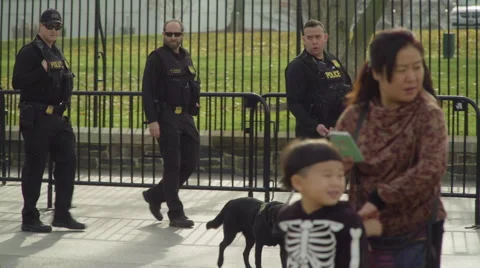 4K, Secret Service and K9 Unit at the Wh... | Stock Video | Pond5