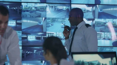 4K Security team watching multiple CCTV ... | Stock Video | Pond5