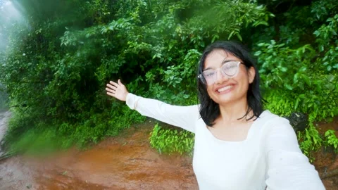 4K selfie shot of Indian girl smiling at... | Stock Video | Pond5